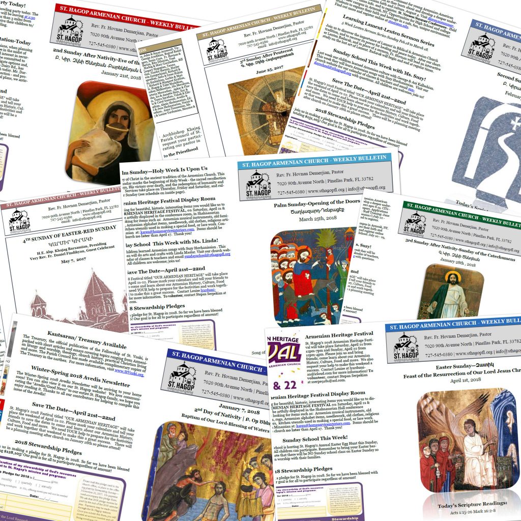 St. Hagop Armenian Church Weekly Bulletin 12-28-25