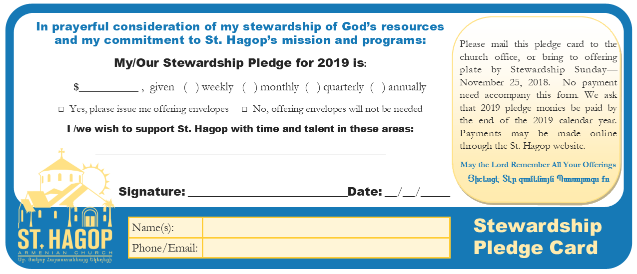 2019 Stewardship Mailing